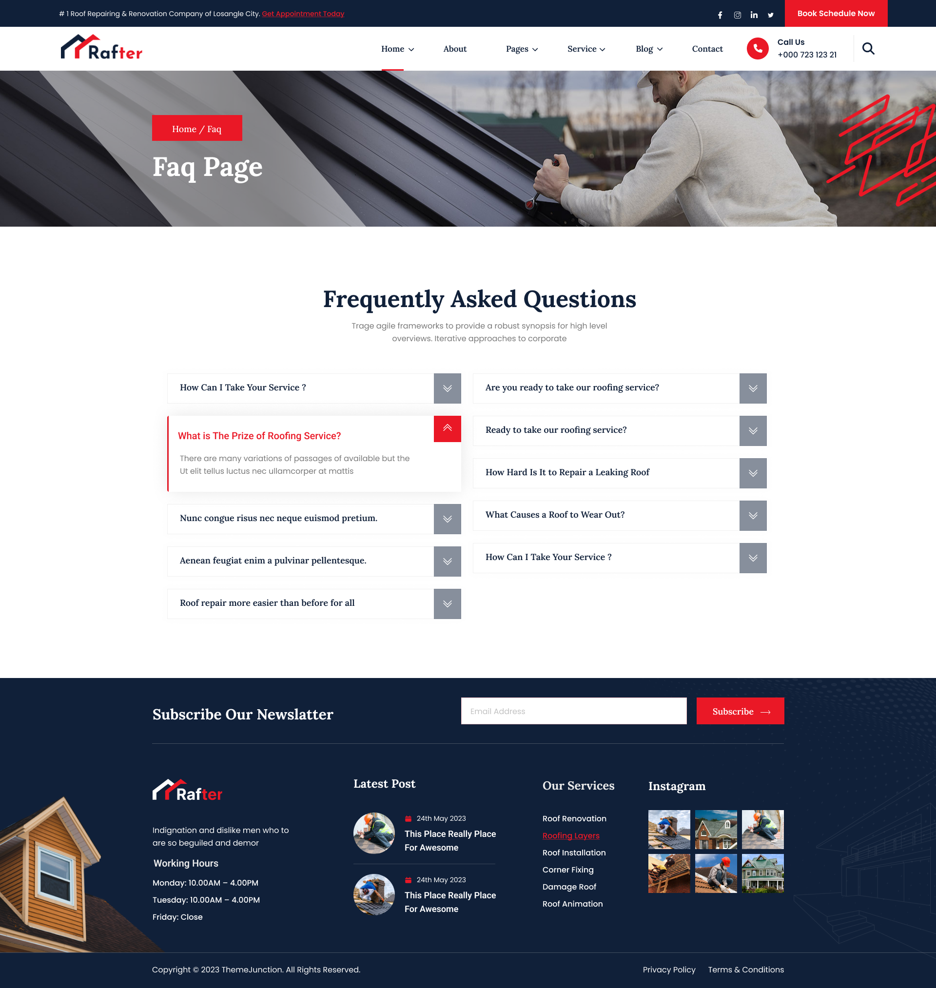Rafter - Roofing Services Figma Template by Theme-Junction | ThemeForest